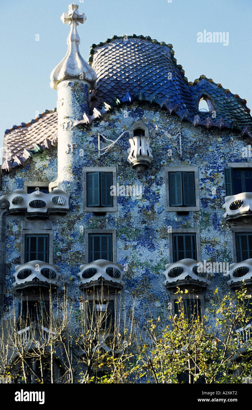 Antoni Gaudi's architectural gem - Casa Batllo, Barcelona, Spain Stock ...