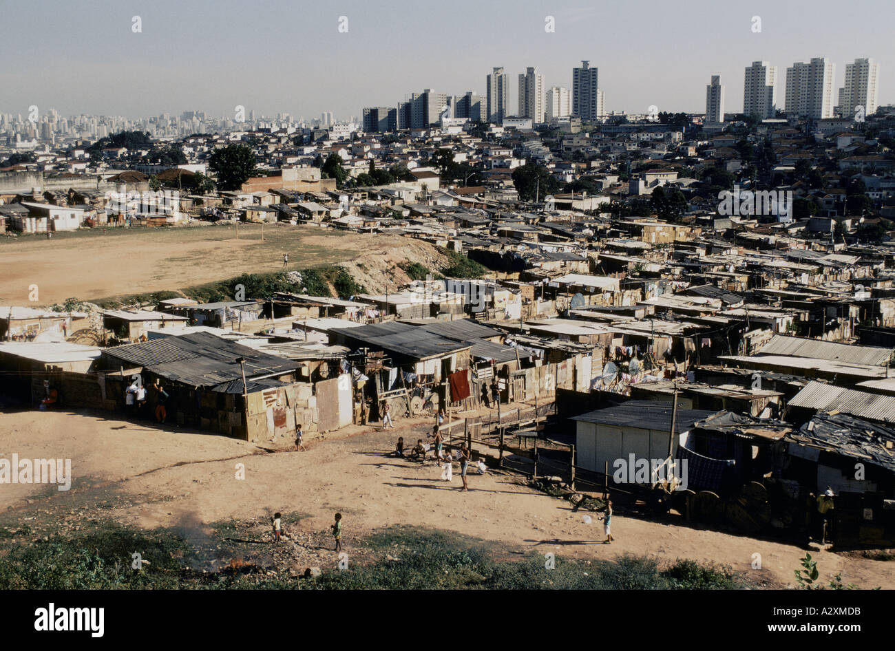 Landscape view of the Casa Verde land invasion Sao Paulo with the ...