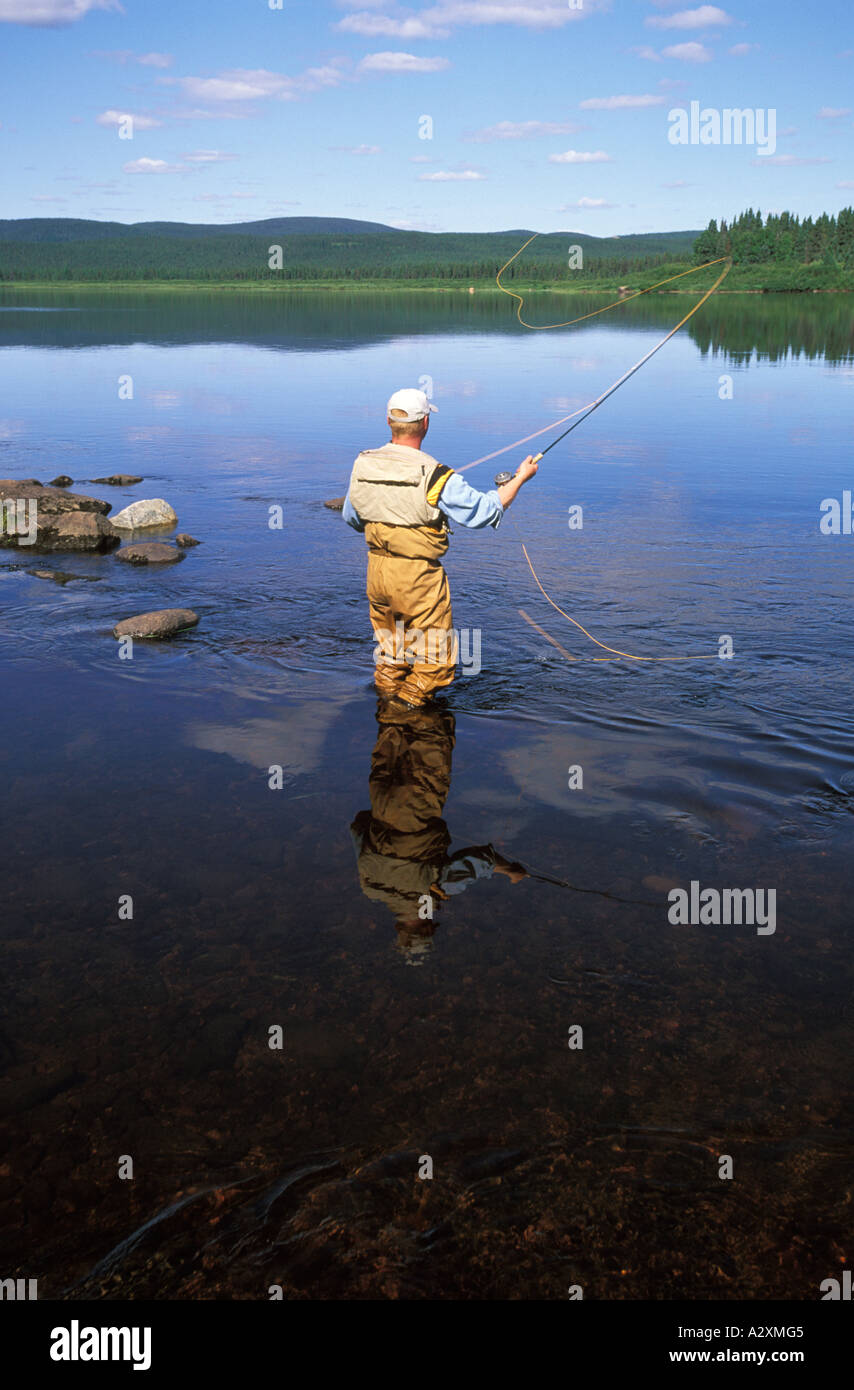 CANADA LABRADOR Fly fishing for Atlantic Salmon on the Eagle River ...