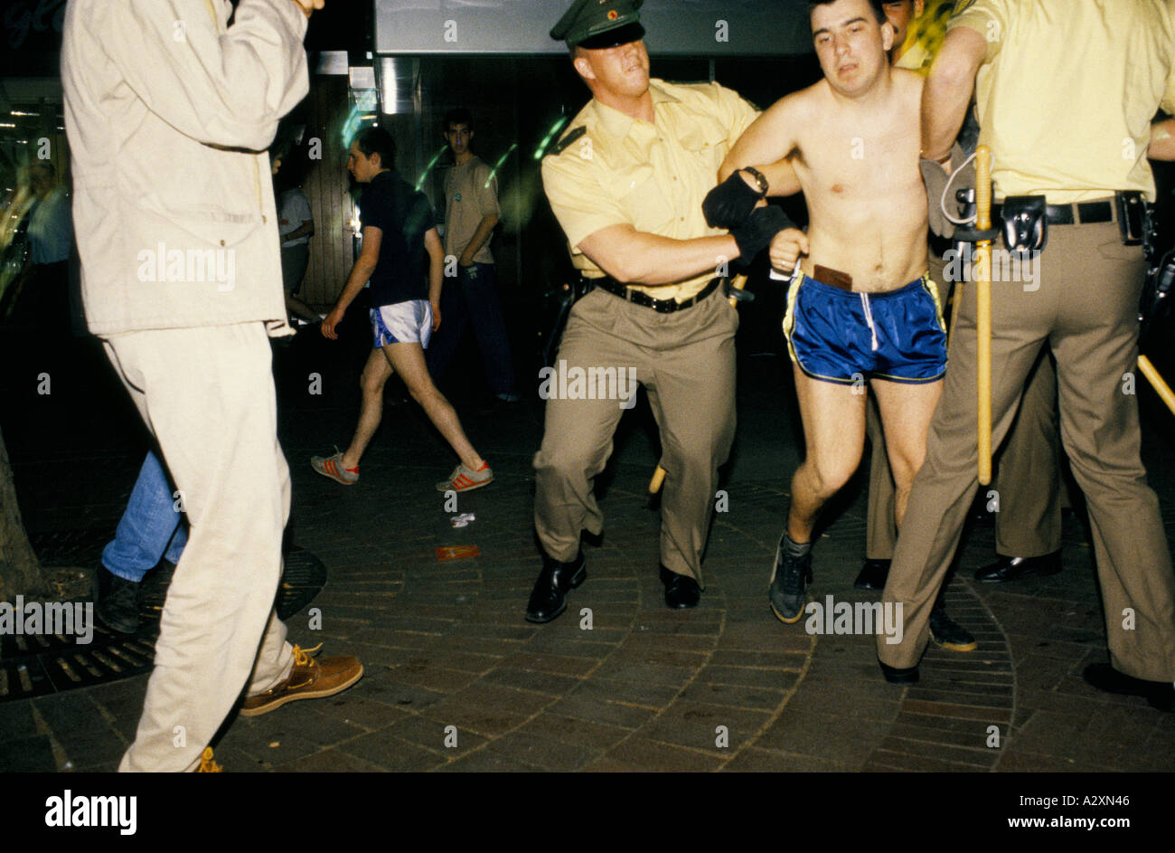 police arresting football fan in west germany euro cup 1988 Stock Photo ...