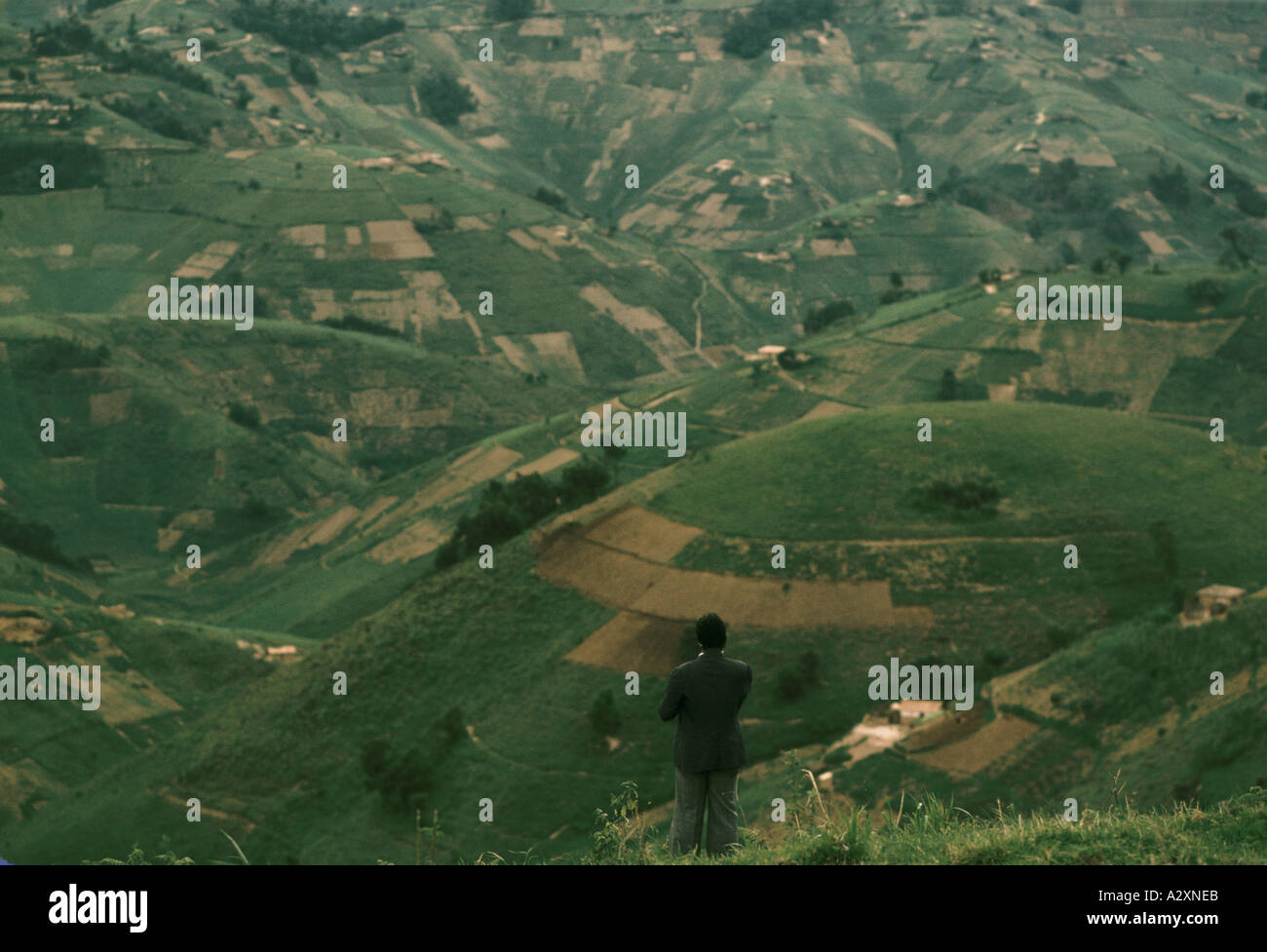 women in co op cultivating reclaimed marshland with hoes rwanda Stock ...