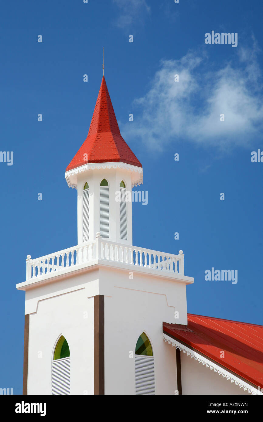 Red Church Bora Bora Stock Photo - Alamy