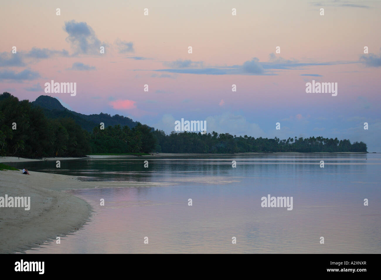 South Beach Rarotonga Cook Islands sunset sunrise Stock Photo - Alamy