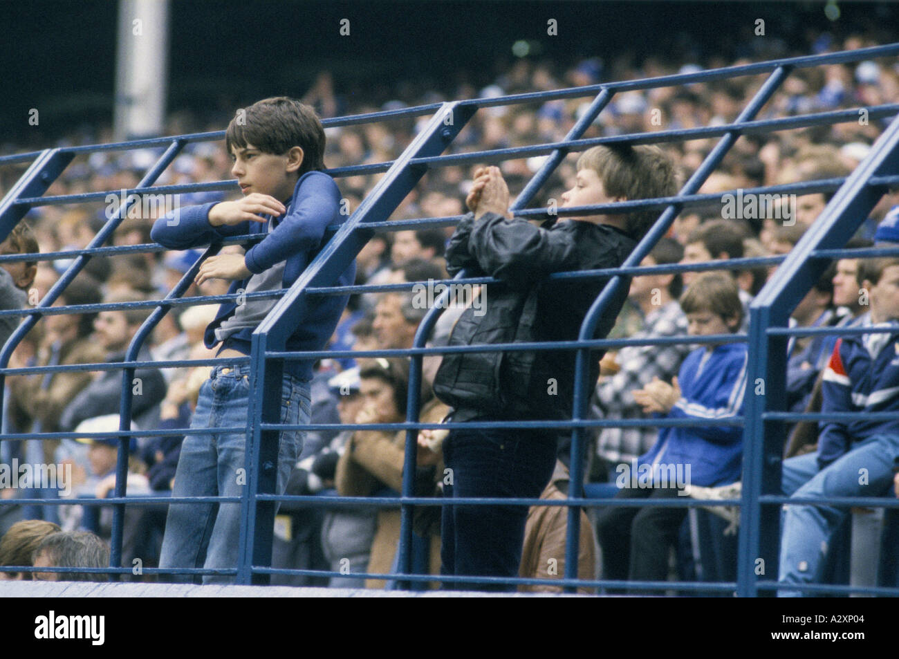 Football stand railings hi-res stock photography and images - Alamy