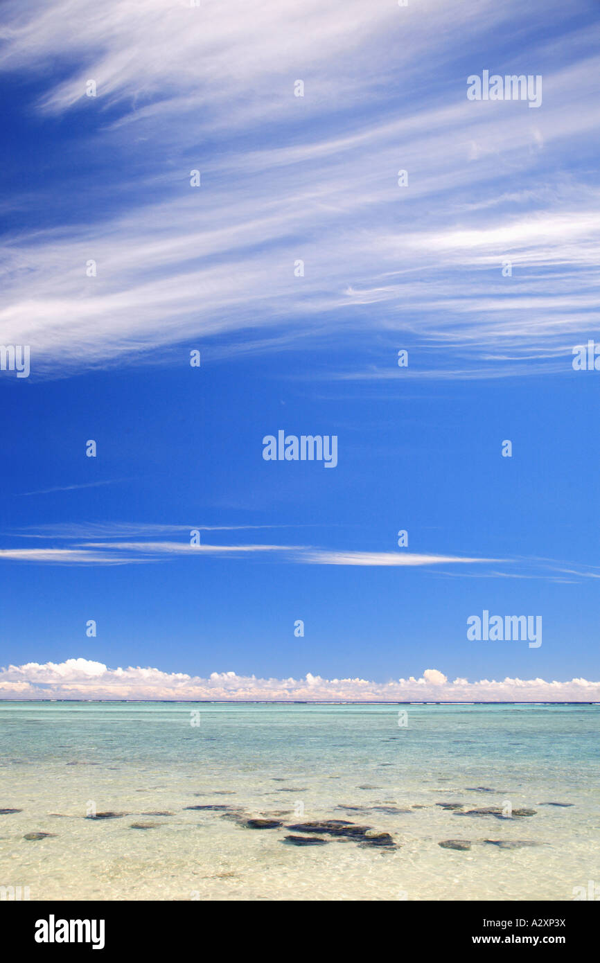 lagoon reef of Raratonga Cook islands Polynesia Pacific Stock Photo - Alamy