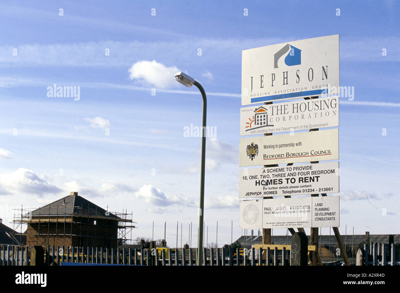 signs of a housing development at brownfield site in bedfordshire 1999 ...