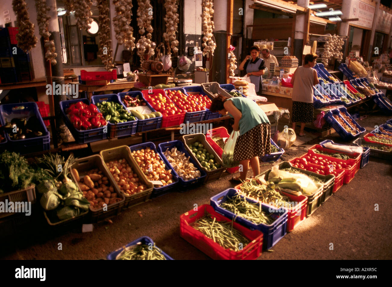 indoor market in larnaca cyprus Stock Photo - Alamy