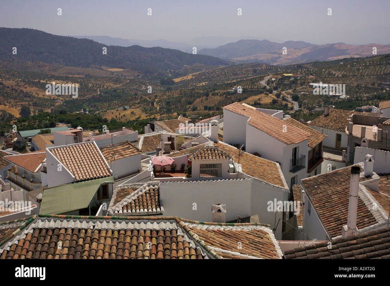 Looking out over an Andalucan Village Stock Photo - Alamy
