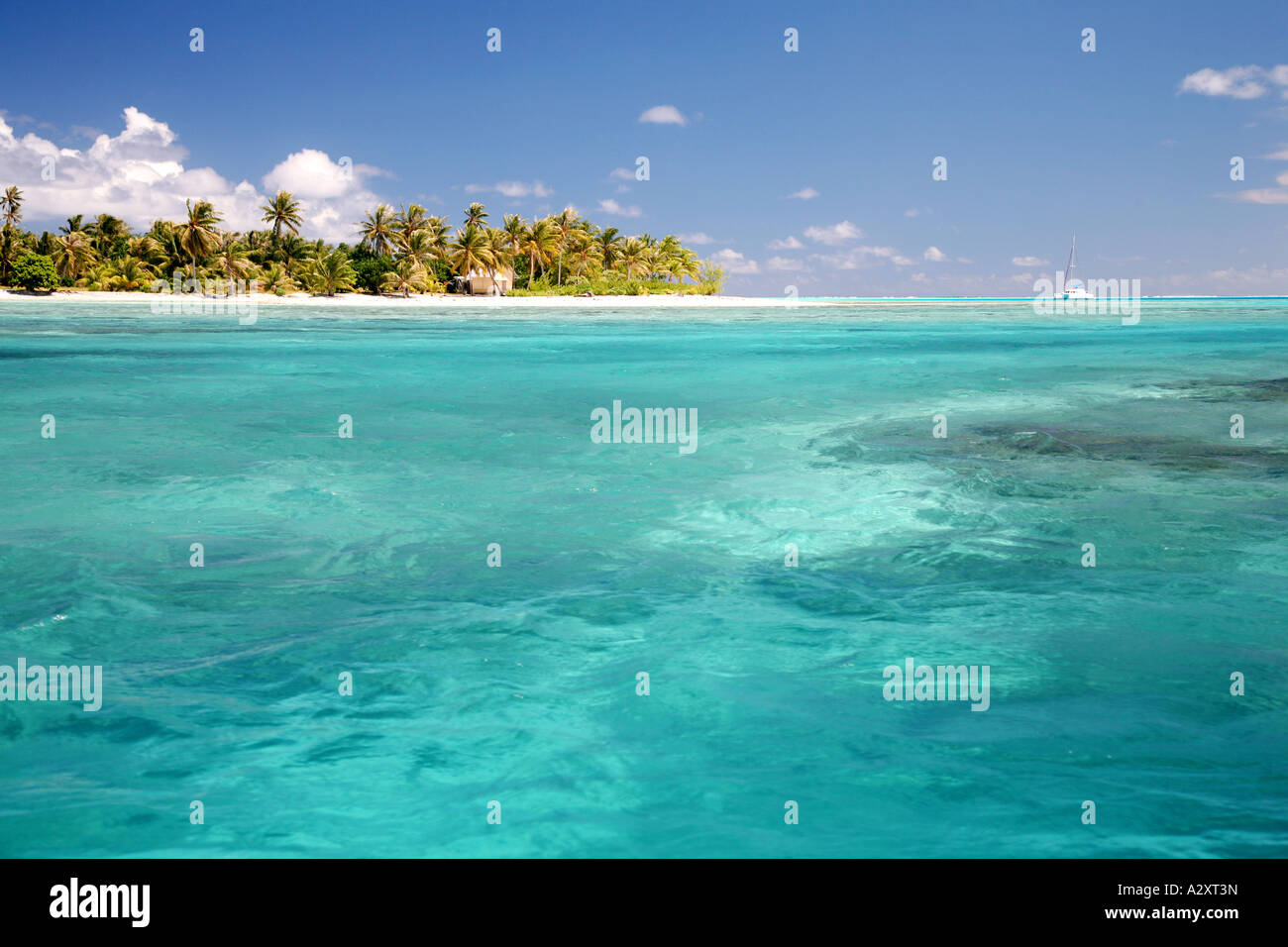 Maupiti motu Island and lagoon French Polynesia Pacific society islands Stock Photo - Alamy