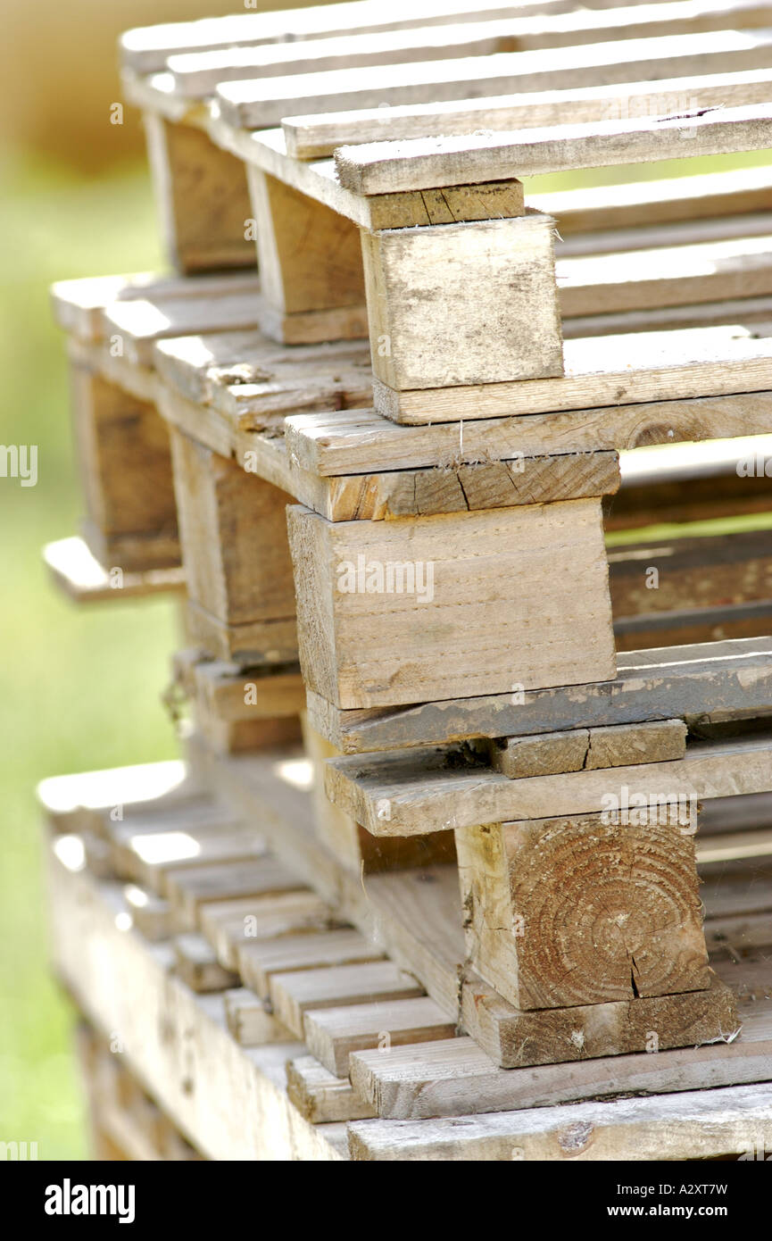 Stack of Pallets Stock Photo - Alamy