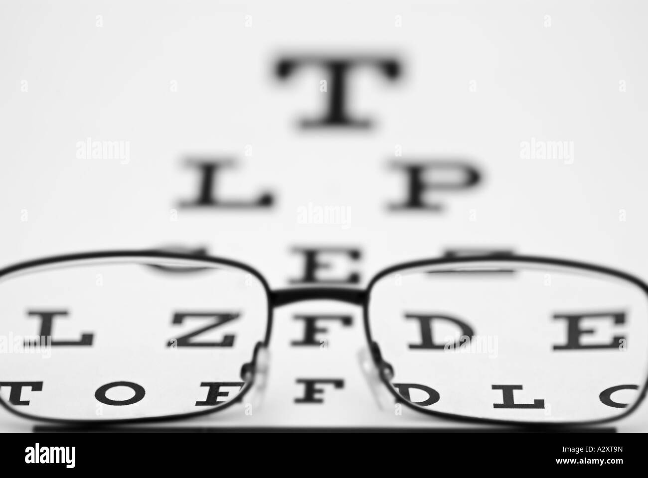 Snellen chart Black and White Stock Photos & Images - Alamy