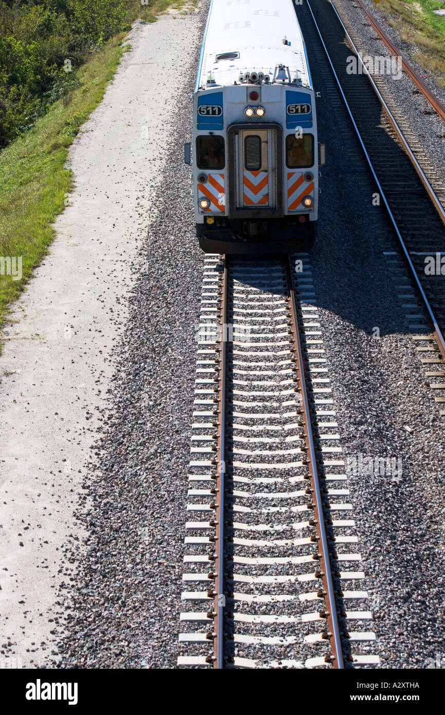 TRAIN ON TRACKS Stock Photo - Alamy
