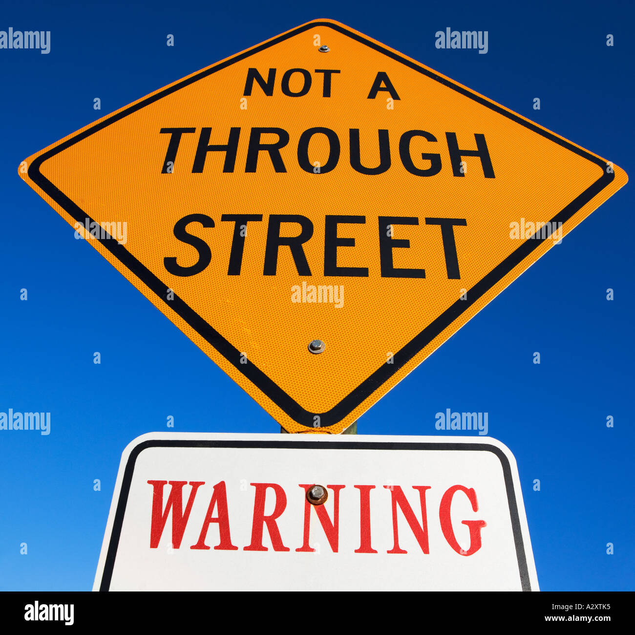 No outlet road warning sign hi-res stock photography and images - Alamy