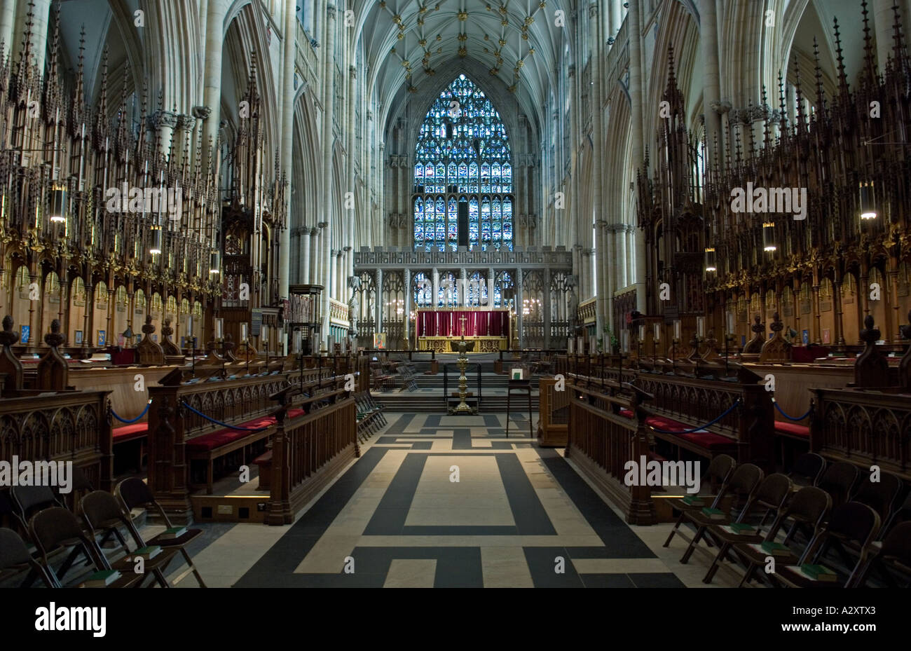 The quire in York Minster, York, North Yorkshire, England, UK Stock ...