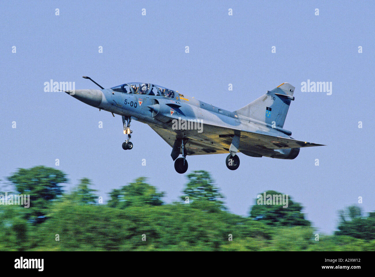 French Air Force Dassault Mirage 2000 fighter landing Stock Photo - Alamy