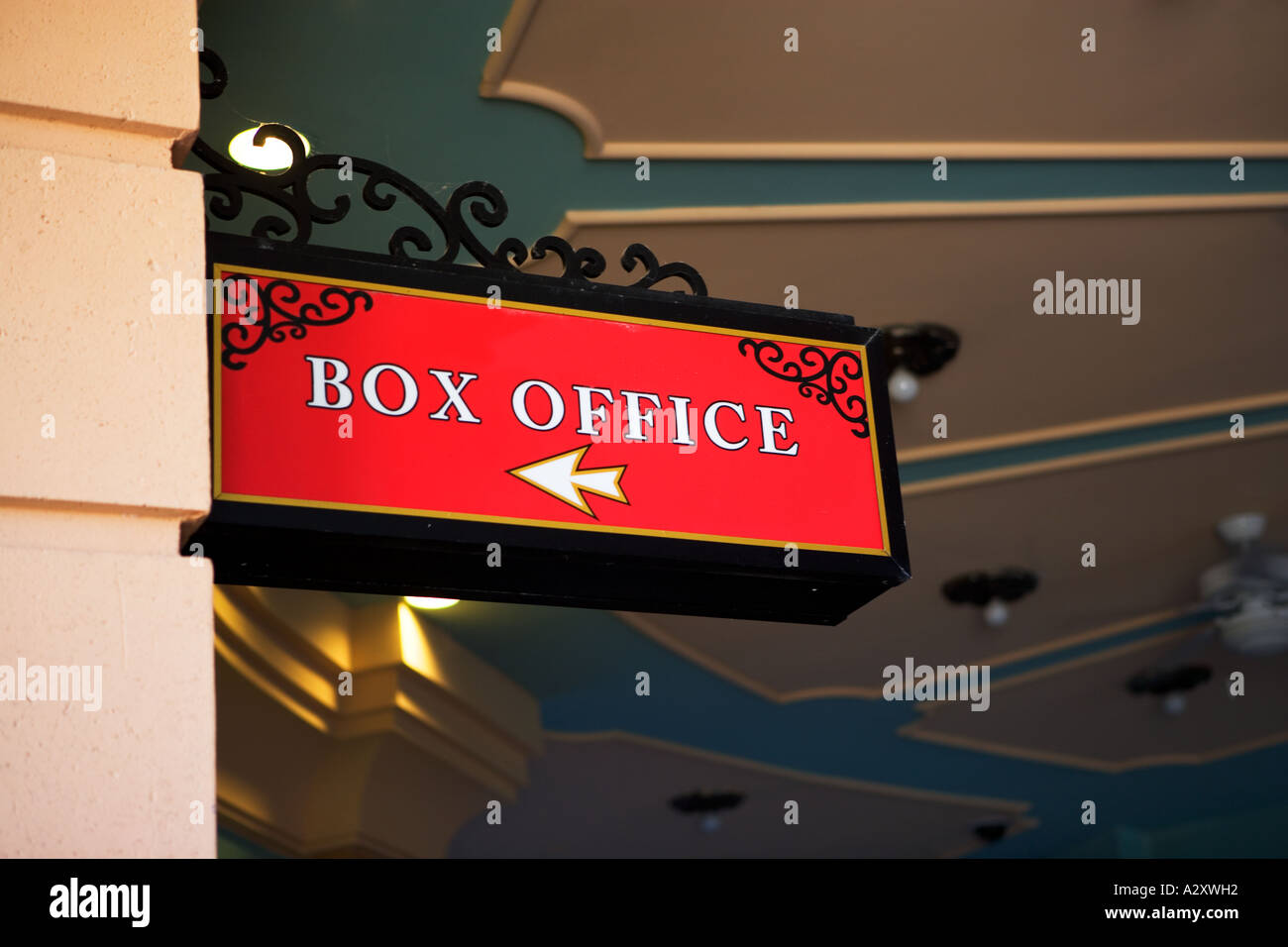 BOX OFFICE SIGN AT THEATER Stock Photo - Alamy
