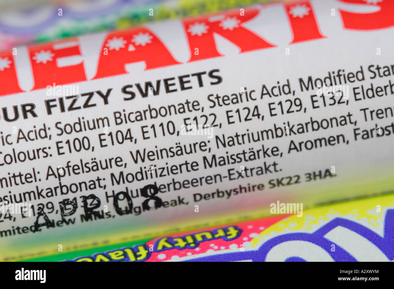 Childrens sweets candy ingredient content consumer information label ...
