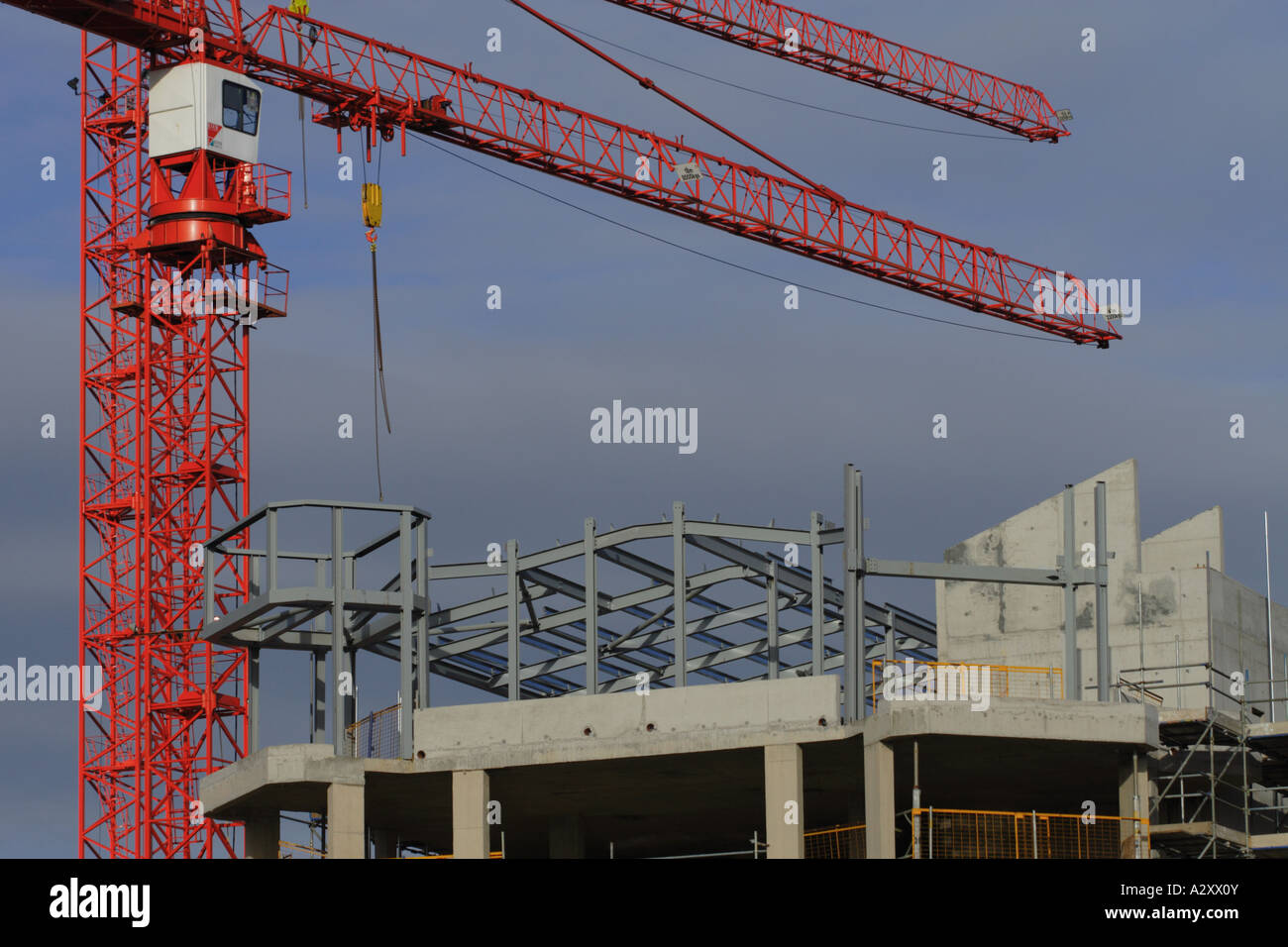 Construction crane building site Stock Photo - Alamy