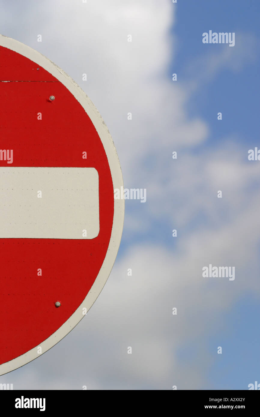 No Entry road traffic sign Stock Photo - Alamy