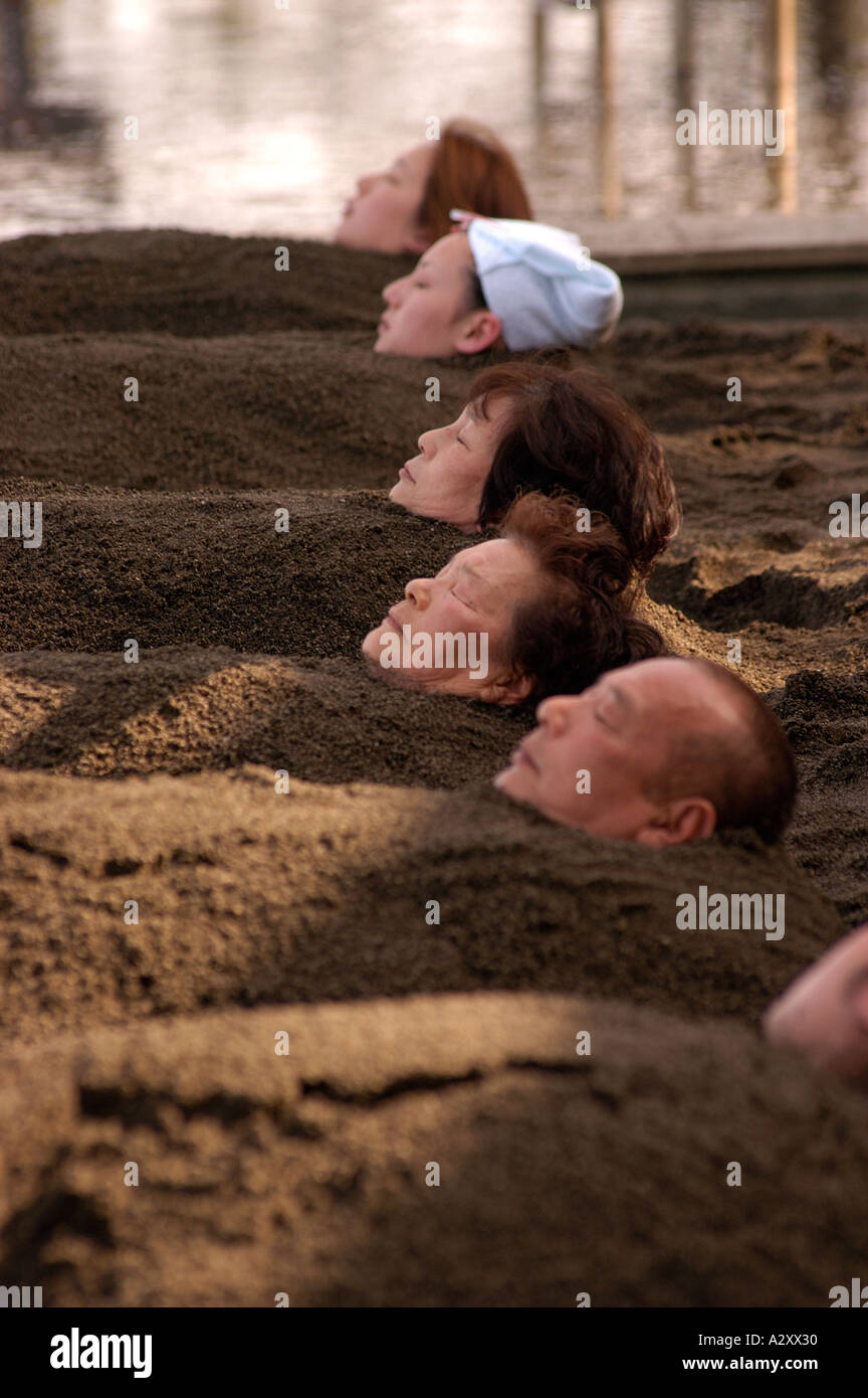 sand baths Beppu Beach Beppu city Oita prefecture Kyushu Japan Stock ...