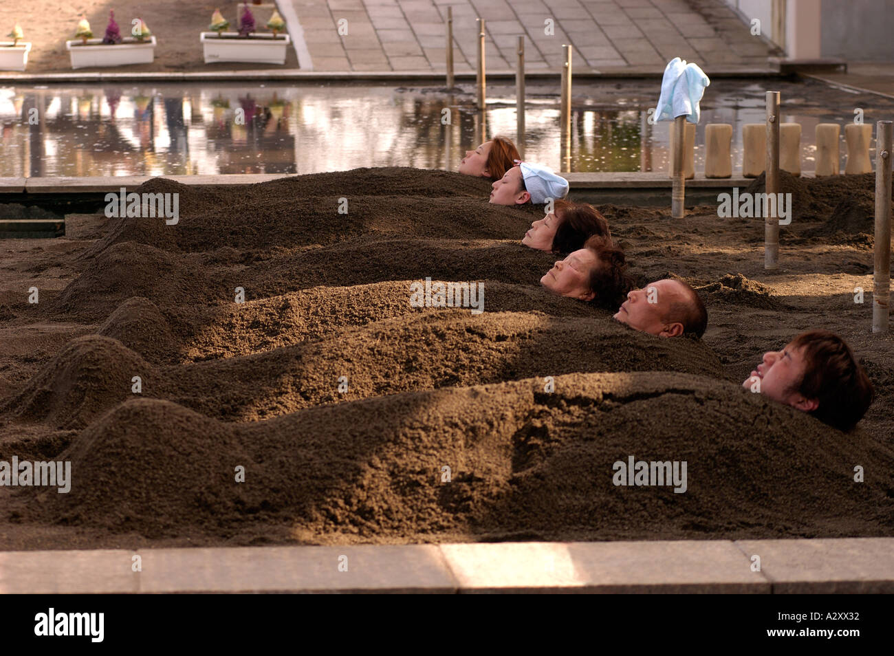 sand baths Beppu Beach Beppu city Oita prefecture Kyushu Japan Stock ...