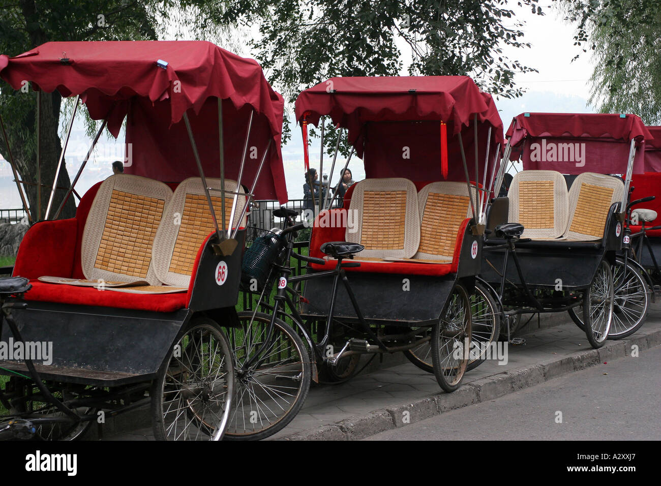 Rickshaws lined up Beijing Stock Photo - Alamy