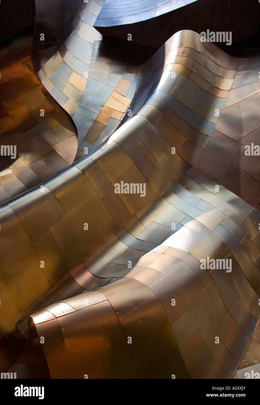 Reflective tiles in the Science Fiction Museum building roof Seattle ...