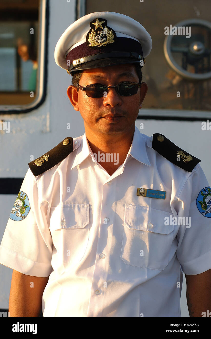 ferry captain Pathein Burma Myanmar Stock Photo - Alamy