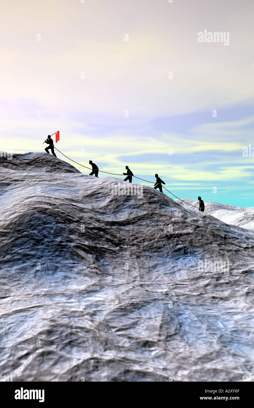 Climbing toward success Stock Photo - Alamy