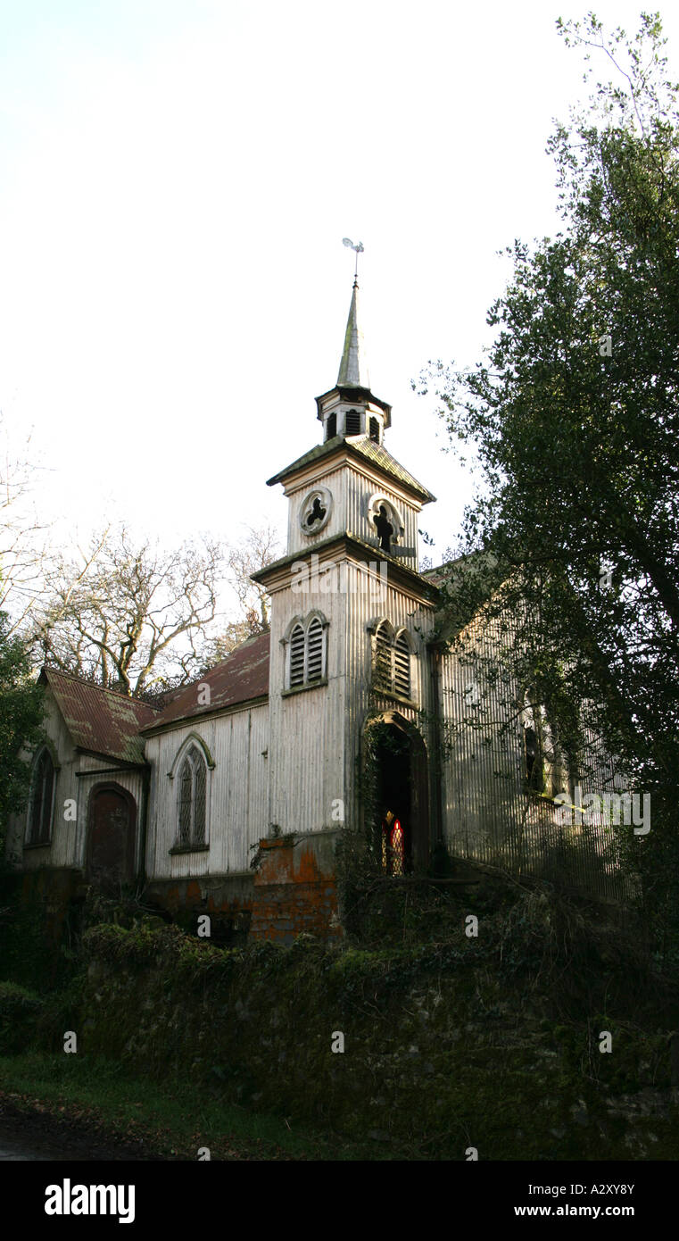 Swiss gothic corrugated iron church, Laragh, Co. Monaghan, Ireland ...