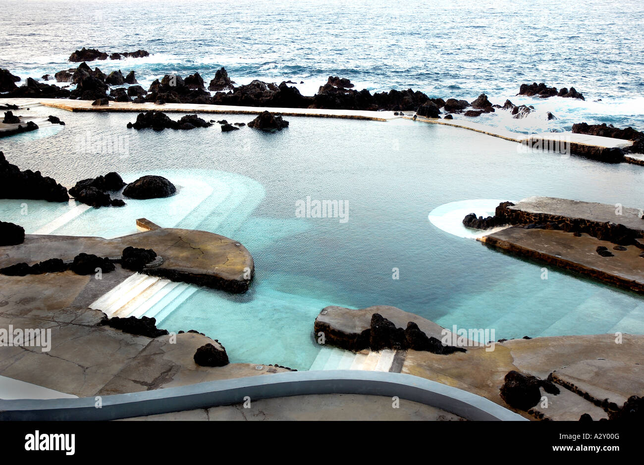 Natural swimming pools Porto Moniz Madeira island Portugal Stock Photo - Alamy