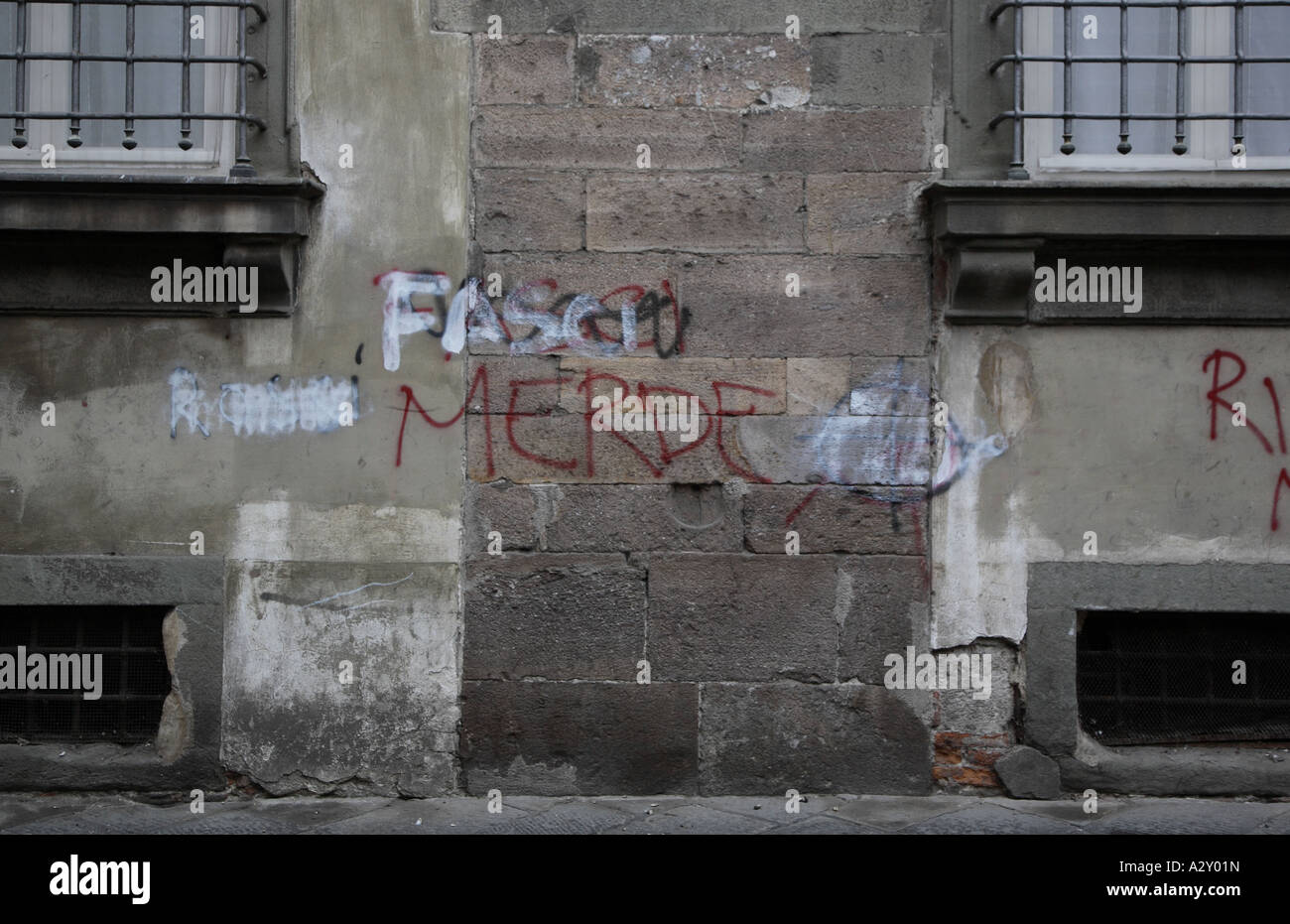 fascist signs in Lucca Stock Photo - Alamy