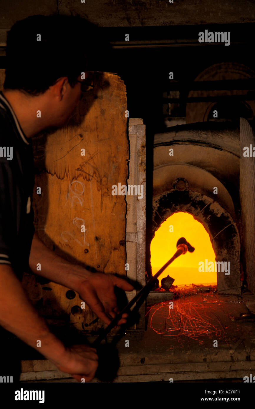 Heating the Glass in Murano, Venice, Italy Stock Photo - Alamy