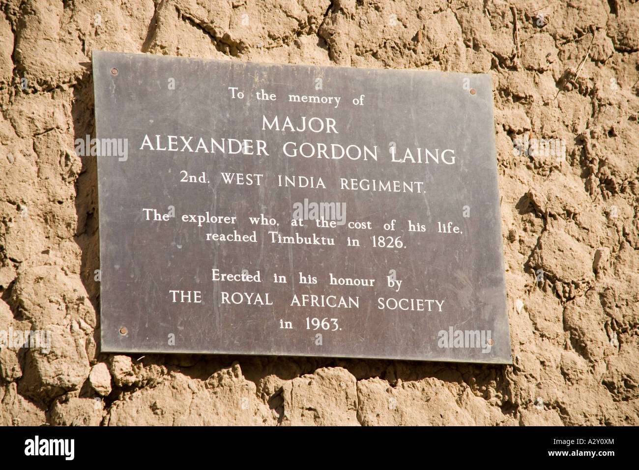 The explorer Major Alexander Gordon Laing's house in Timbuktu, Mali ...
