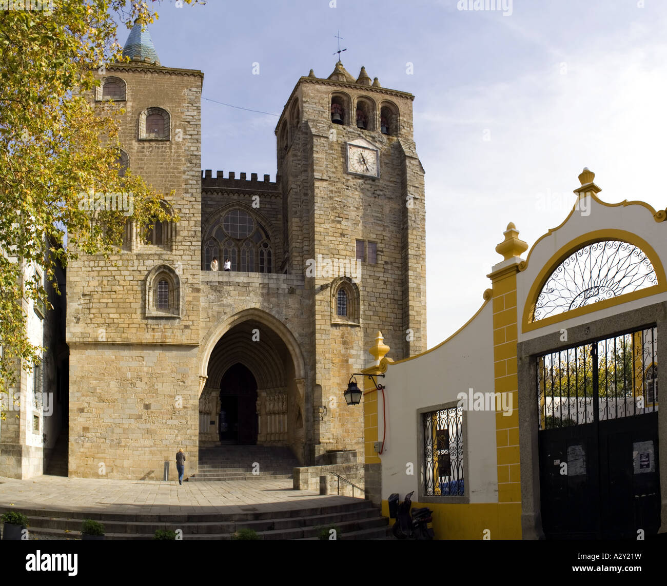 Évora Cathedral, the largest cathedral in Portugal. Romanesque / Gothic ...