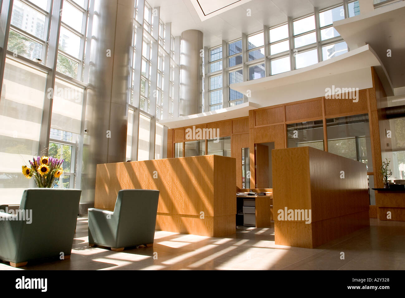 Contemporary reception area Stock Photo - Alamy