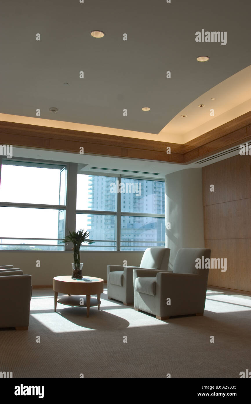 Contemporary reception area with sofas Stock Photo - Alamy