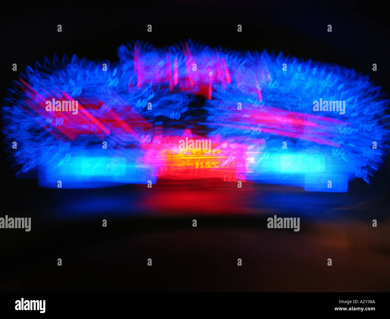 blured car speedometer iluminated Stock Photo - Alamy