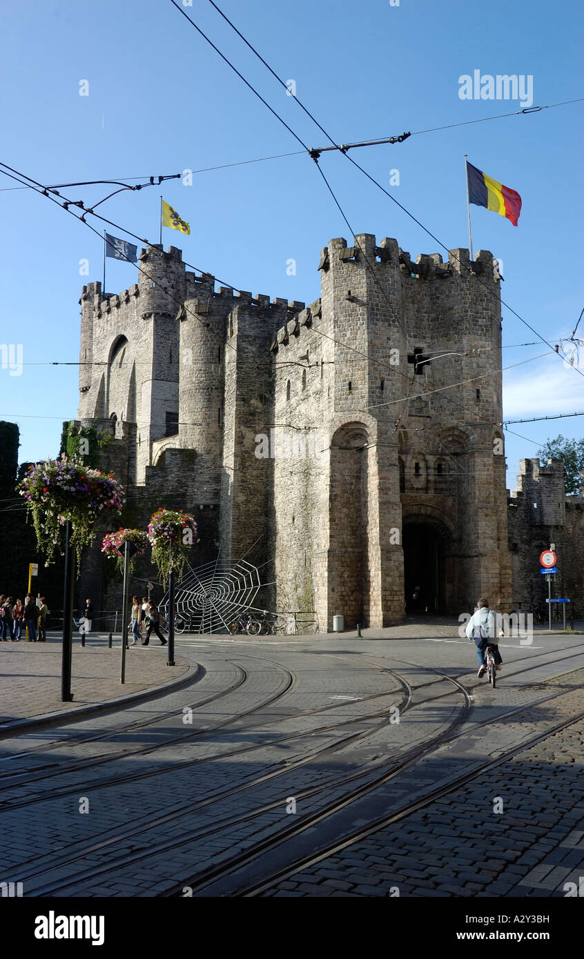 Gravensteen Castle Castle of the Counts St Veerleplein Ghent Stock ...