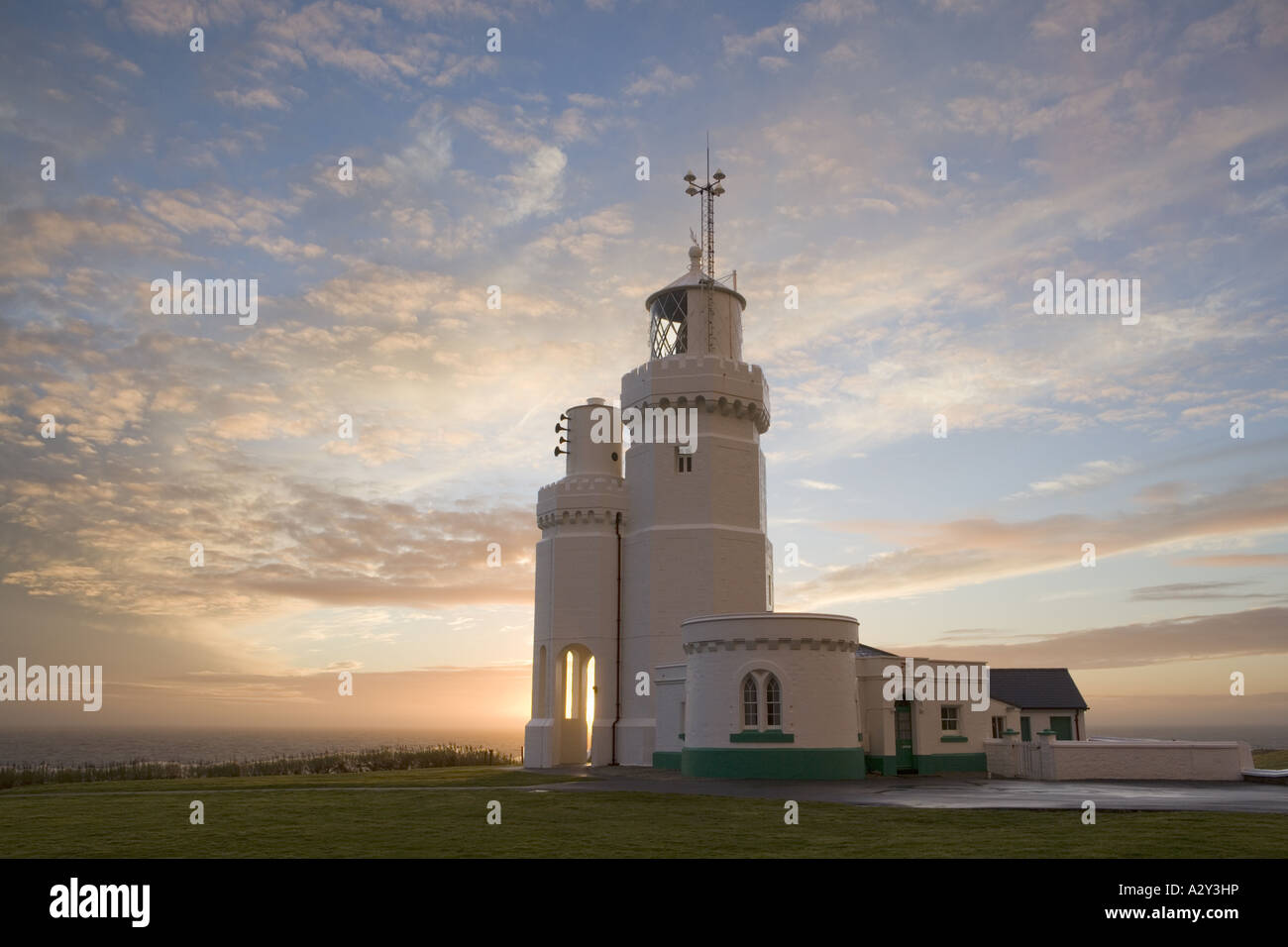 St Catherine's Lighthouse Isle of Wight Sundown Stock Photo - Alamy