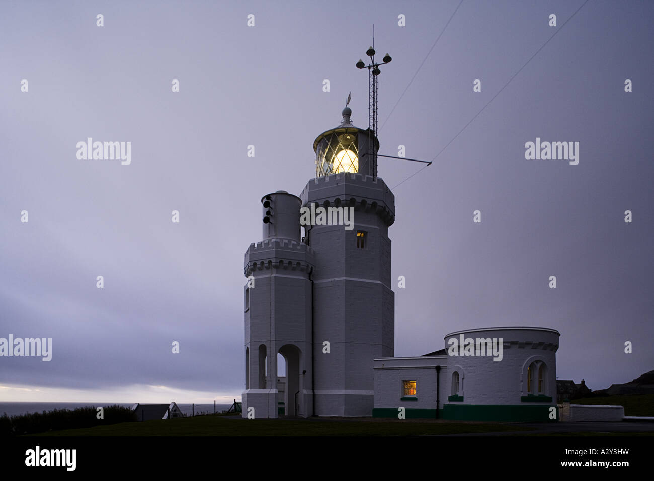 St Catherine's Lighthouse Isle of Wight Dusk Stock Photo - Alamy
