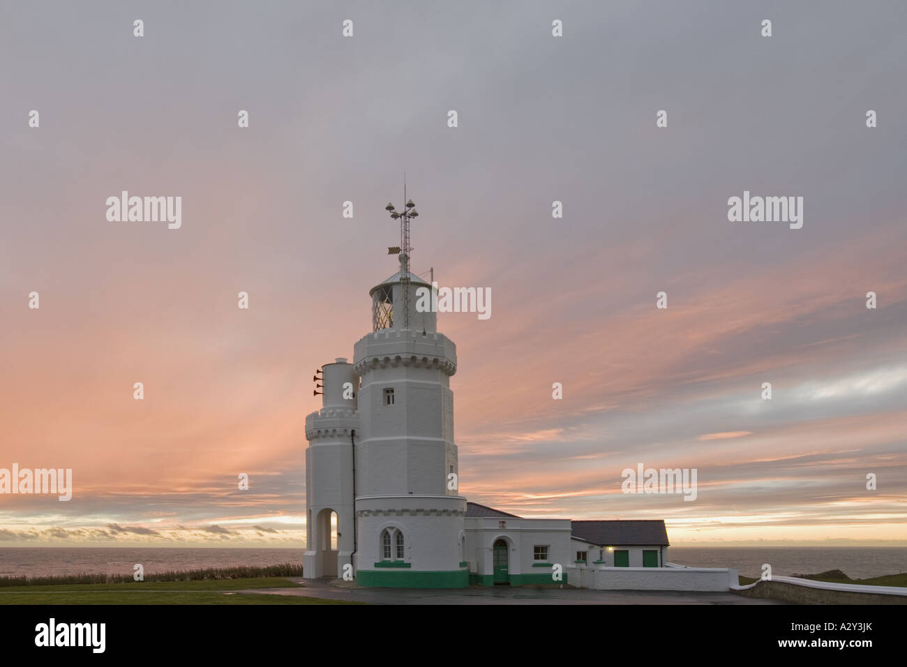 St Catherine's Lighthouse Isle of Wight Sunset Stock Photo - Alamy
