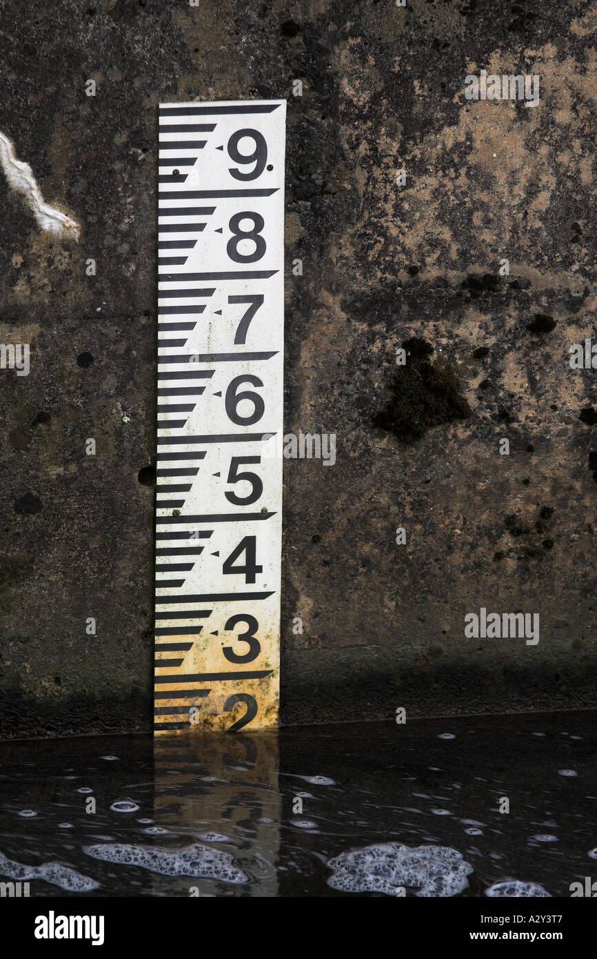 water depth indicator Stock Photo - Alamy