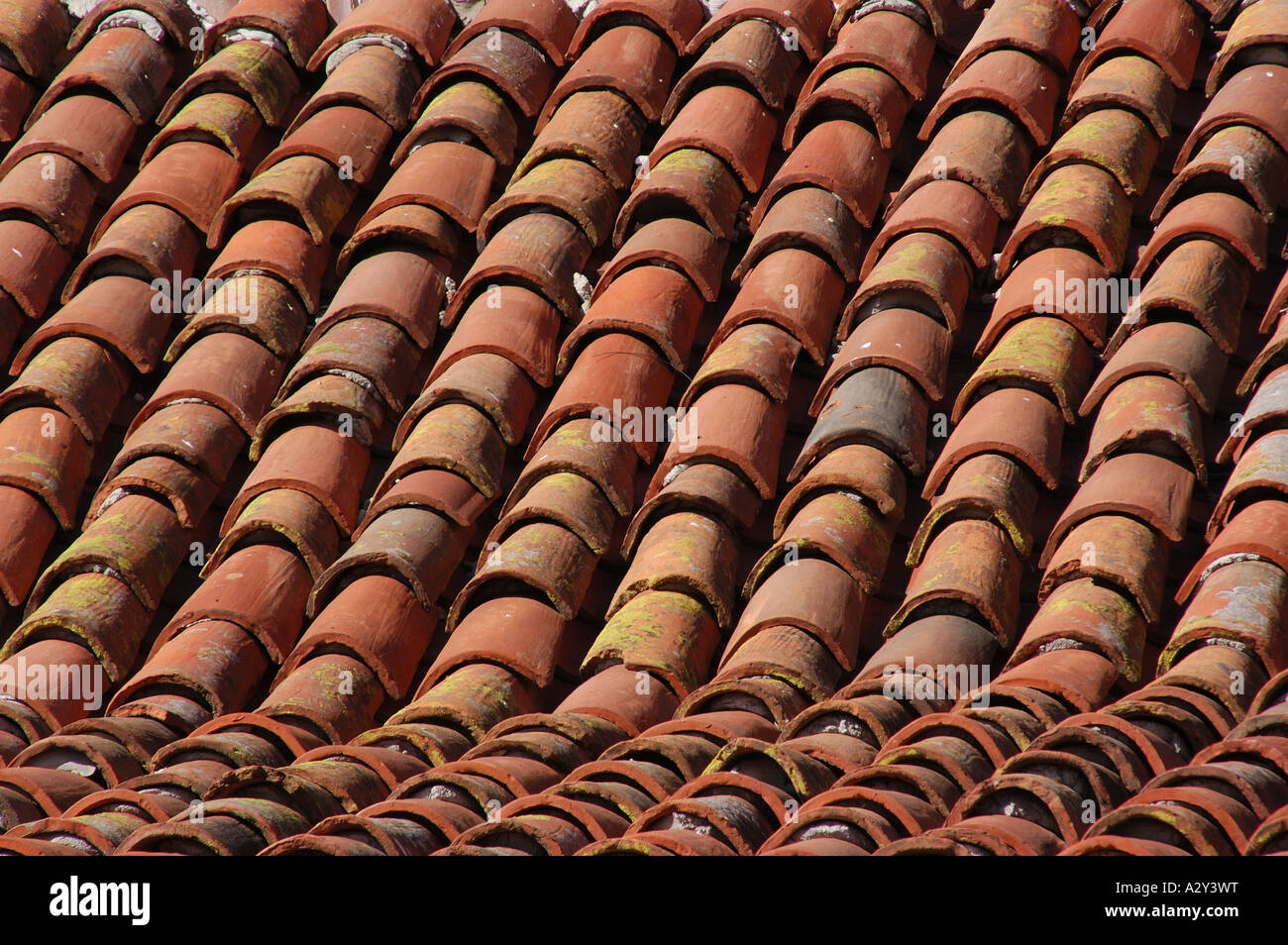 Red Adobe Tile Roof Stock Photo - Alamy