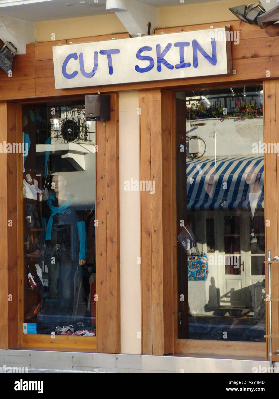 Leather shop, Pythagoria, Samos, Greece, October 2005 Stock Photo - Alamy