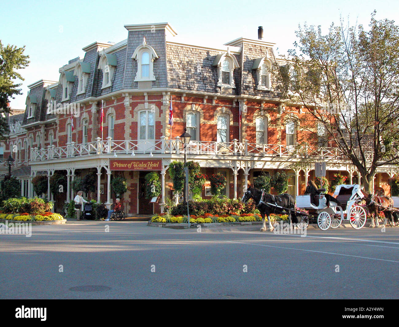 The shopping district of the town Niagara on the Lake Ontario Canada ...