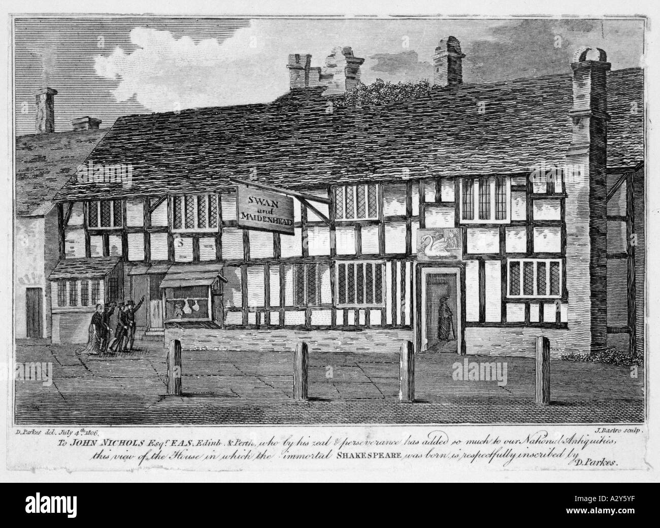 William shakespeare birthplace Black and White Stock Photos & Images ...