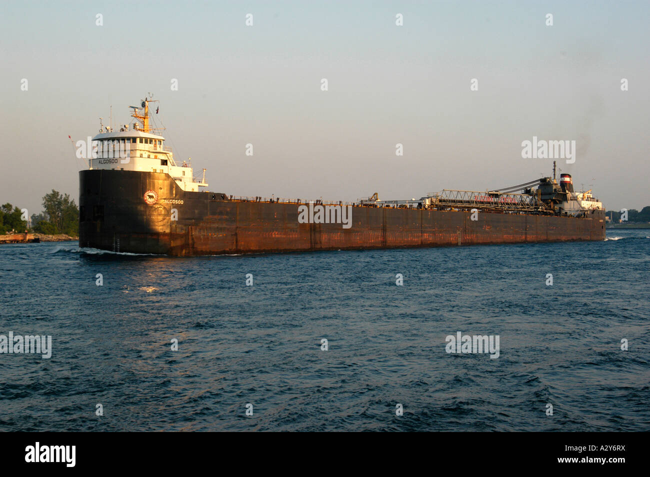 International and domestic Freighter Shipping on the St Clair River at ...