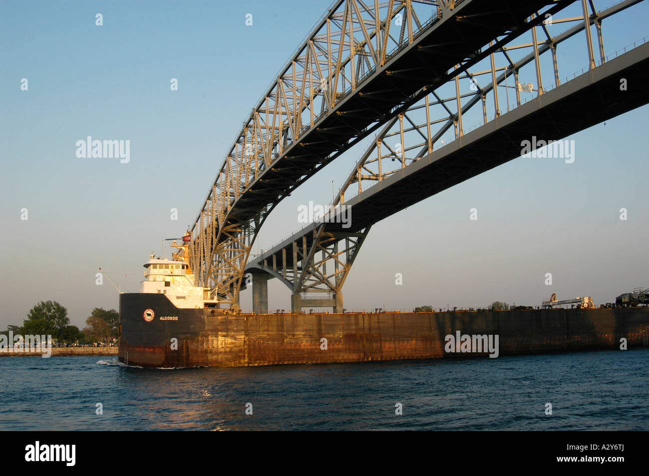 International and domestic Freighter Shipping on the St Clair River at ...