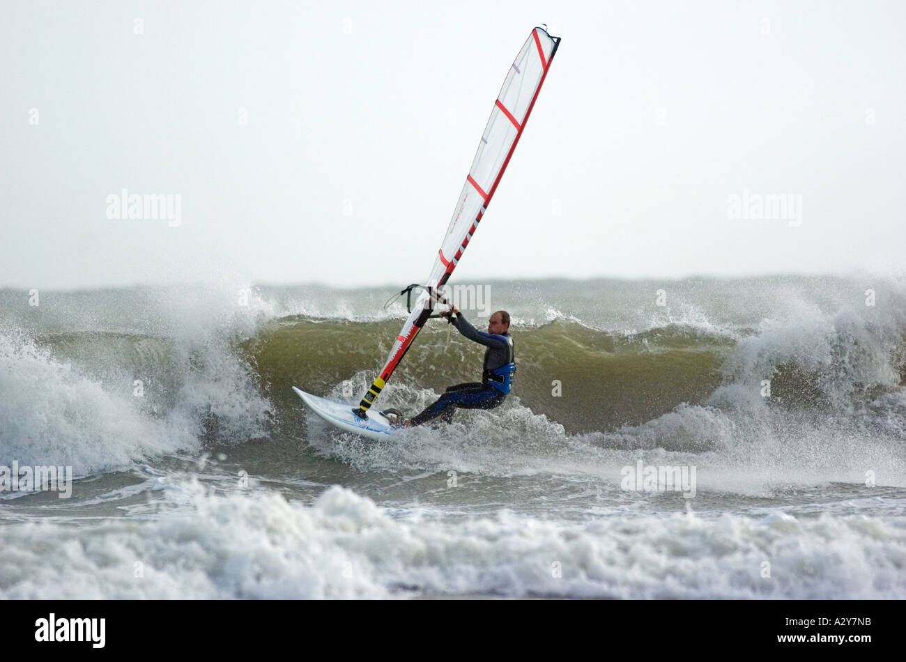 Windsurfing Horton Gower Peninsular South Wales Stock Photo - Alamy